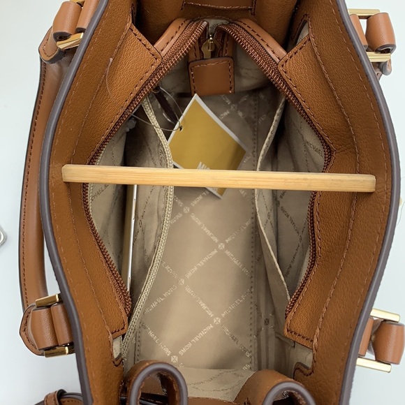 Michael Kors | Bags | Nwt Michael Kors Hamilton Small Satchel Crossbody Luggagebrown Signatur ...